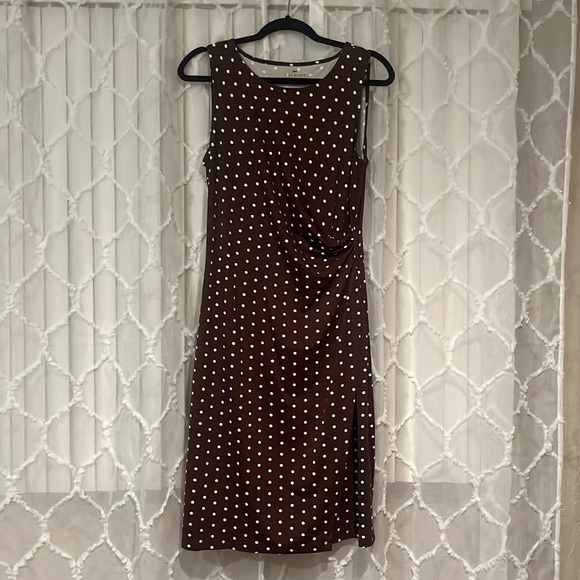 Talbots | Dresses | Brown Polka Dot Talbots Dress | Poshmark